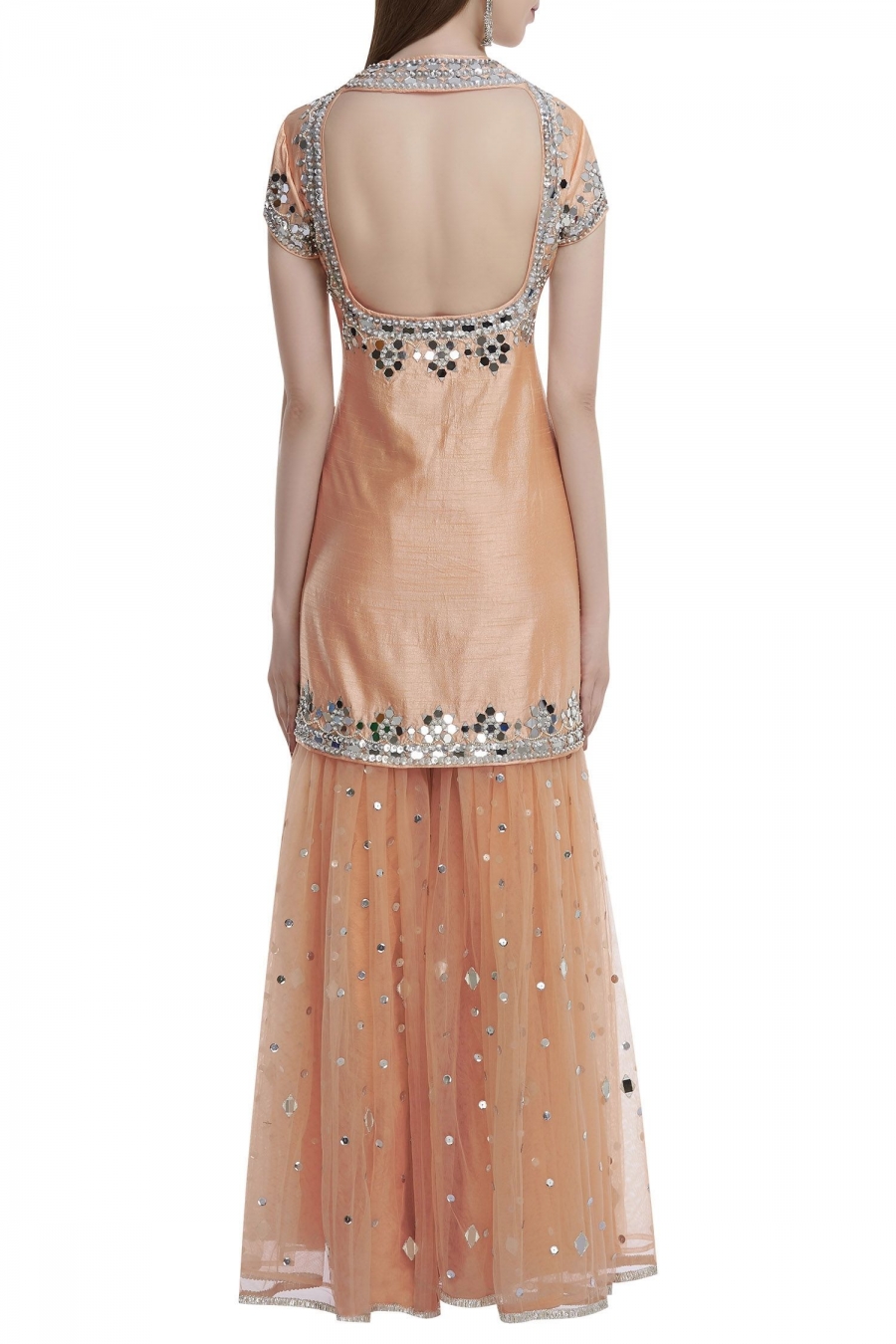 Buy Peach Puff Color Sharara Suit Online on Fresh Look Fashion