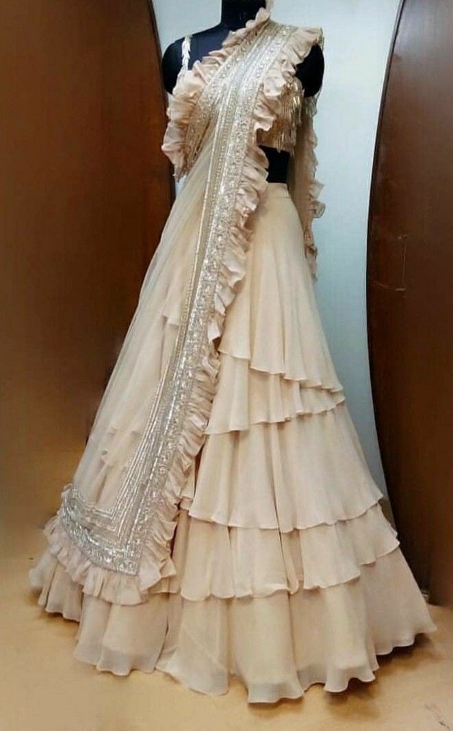 Buy Floral White Color Lehenga Online on Fresh Look Fashion